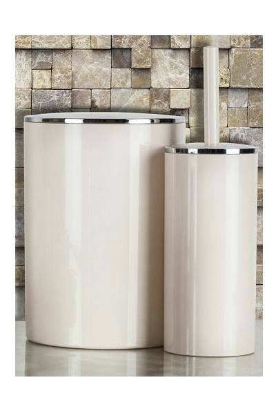 Primanova Lenox Çöp Kovası Klozet Fırçası Bej Primanova Lenox Çöp Kovası Klozet Fırçası Bej