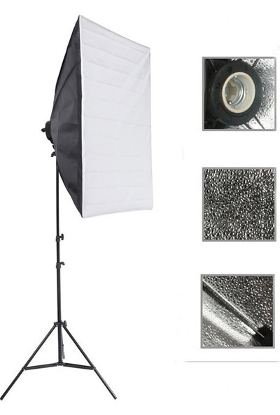 Deyatech Softbox 50X70Cm Tek Duyulu Sürekli Video Işığı Yotuber Kit Makeup Kit Deyatech Softbox 50X70Cm Tek Duyulu Sürekli Video Işığı Yotuber Kit Makeup Kit