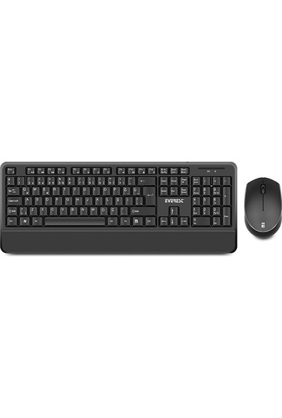 Everest KM-6176 Offical Siyah Kablosuz Combo Q Multimedia Klavye + Mouse Set Everest KM-6176 Offical Siyah Kablosuz Combo Q Multimedia Klavye + Mouse Set