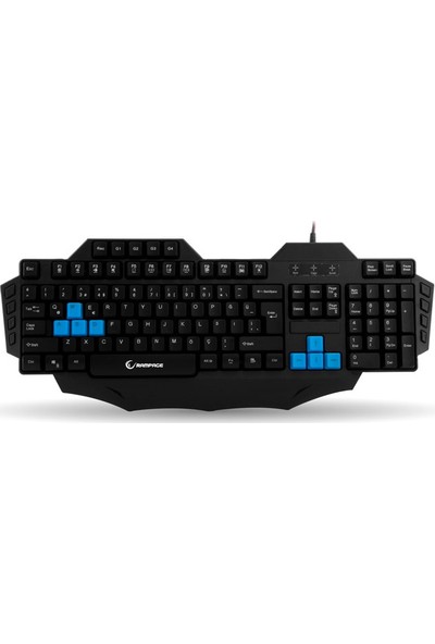 Everest Rampage KB-R01 US Makrolu Oyuncu Q Multimedia Klavye Everest Rampage KB-R01 US Makrolu Oyuncu Q Multimedia Klavye