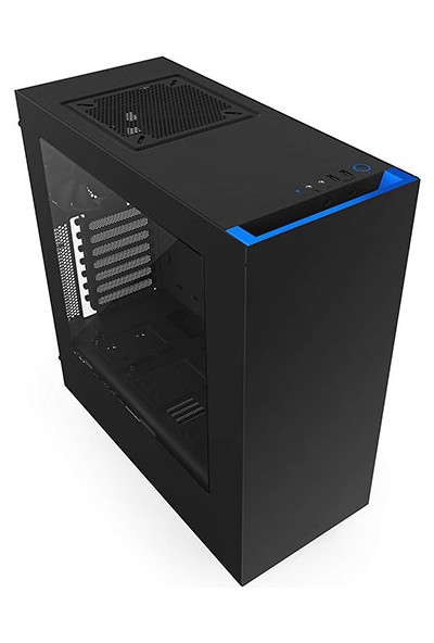 Nzxt CA-S340MB-GB Siyah/Mavi Mid Tower Kasa Nzxt CA-S340MB-GB Siyah/Mavi Mid Tower Kasa