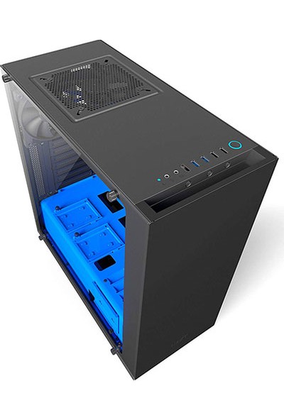 Nzxt CA-S340W-B5 Siyah/Mavi Elite Mid Kasa Nzxt CA-S340W-B5 Siyah/Mavi Elite Mid Kasa