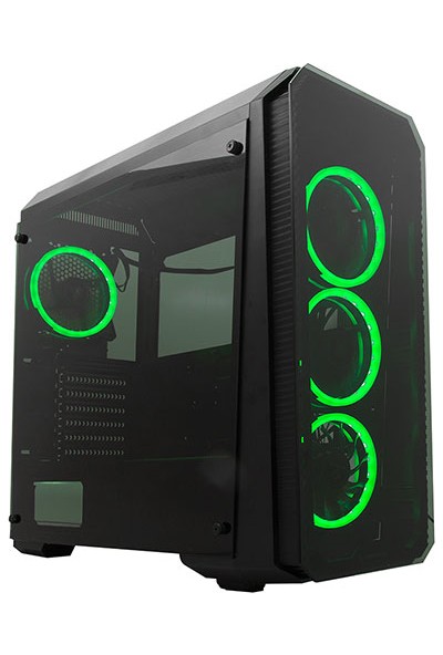 Rampage Falcon-X Siyah USB3.0 4xRGB Fan Temperli Cam Oyuncu Kasa Rampage Falcon-X Siyah USB3.0 4xRGB Fan Temperli Cam Oyuncu Kasa