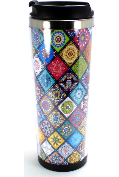 Modaroma Renkli Desenler Termos Bardak