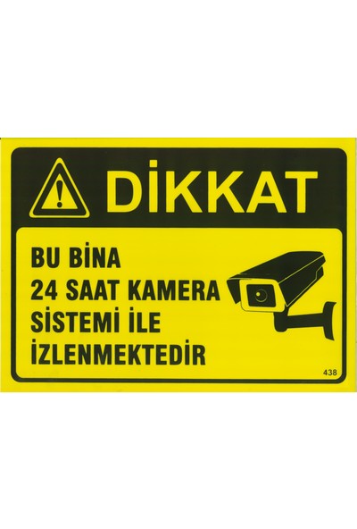 Bu Bina 24 Saat Kamera İle İzlenmektedir - Pvc Levha - 25X35Cm Bu Bina 24 Saat Kamera İle İzlenmektedir - Pvc Levha - 25X35Cm