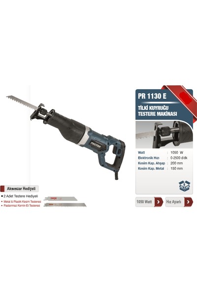Proter Pr 1130 E Tilki Kuyruğu Testere Makinası Proter Pr 1130 E Tilki Kuyruğu Testere Makinası