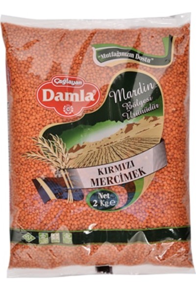 Damla Kırmızı Mercimek 2 kg
