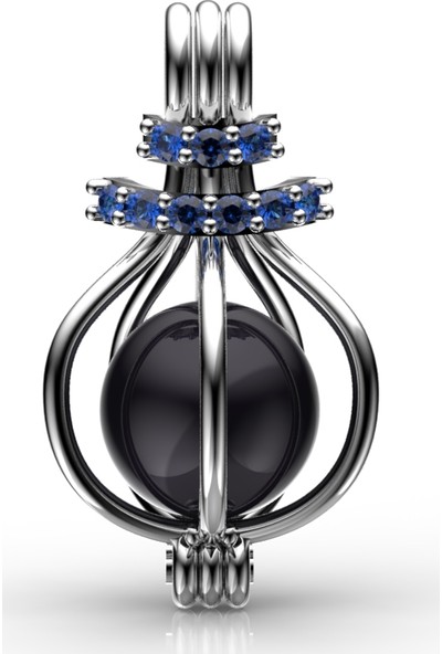 İstiridye İnci Safir Hürrem Kolye Seti 8-9 Mm Tahiti