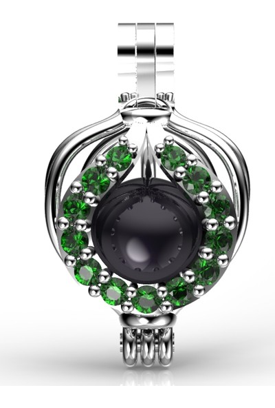 İstiridye İnci Zümrüt Katre Kolye Seti 9-10 Mm Tahiti İstiridye İnci Zümrüt Katre Kolye Seti 9-10 Mm Tahiti