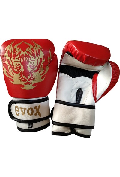 Evox Çocuk Boks Kickboks Muay Thai Eldiveni 4 6 8 Oz Kırmızı