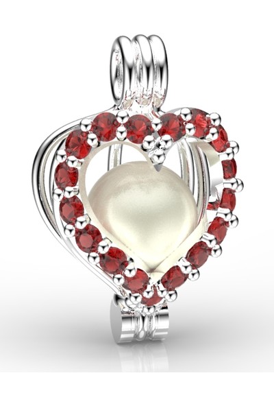 İstiridye İnci Yakut Okyanusun Kalbi Kolye Seti 7-8 Mm Yuvarlak Tatlısu İstiridye İnci Yakut Okyanusun Kalbi Kolye Seti 7-8 Mm Yuvarlak Tatlısu