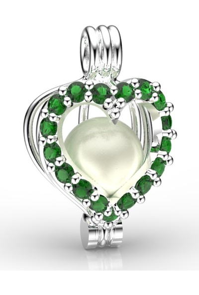 İstiridye İnci Akoya İncili Zümrüt Okyanusun Kalbi Kolye Seti AAA Kalite İstiridye İnci Akoya İncili Zümrüt Okyanusun Kalbi Kolye Seti AAA Kalite