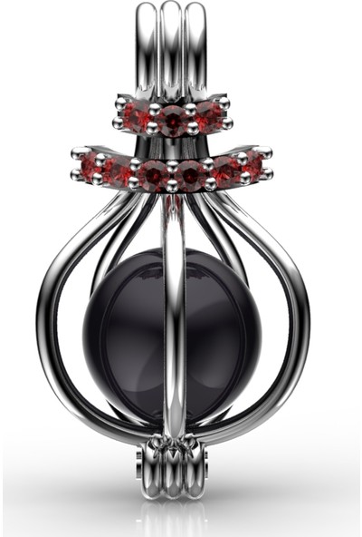 İstiridye İnci Yakut Hürrem Kolye Seti 8-9 Mm Tahiti