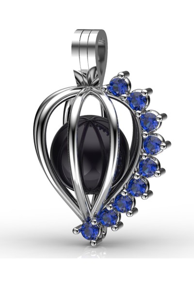 İstiridye İnci Safir Efsane Kolye Seti 8-9 Mm Tahiti İstiridye İnci Safir Efsane Kolye Seti 8-9 Mm Tahiti