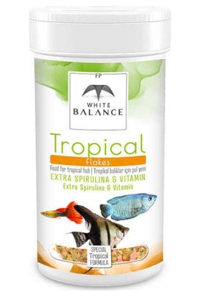 White Balance Tropical Flakes Tropikal Balık Yemi Pul 100ml White Balance Tropical Flakes Tropikal Balık Yemi Pul 100ml