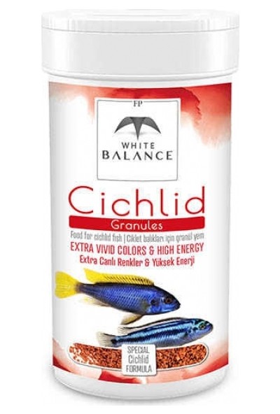 White Balance Cichlid Granules Ciklet Balık Yemi 100ml Paket White Balance Cichlid Granules Ciklet Balık Yemi 100ml Paket