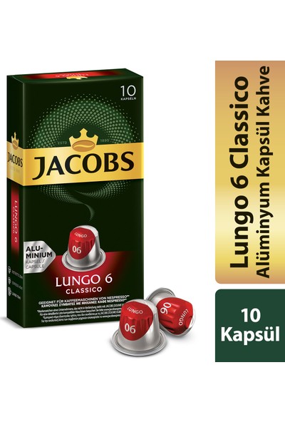 Jacobs Kapsül Kahve Lungo 6 Classic