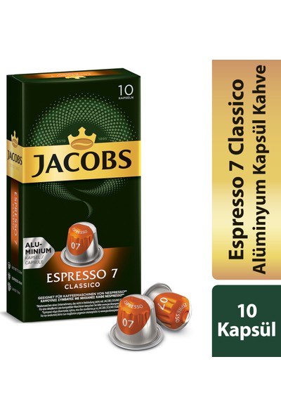 Jacobs Kapsül Kahve Espresso 7 Classic Jacobs Kapsül Kahve Espresso 7 Classic