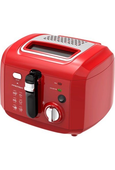 Premier Pdf-5606 Hanımeli 2,5Lt Fritöz Kırmızı