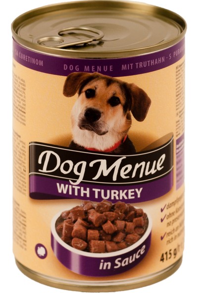 Dog menue Hindili Köpek Konservesi 415 Gr (10 Adet)