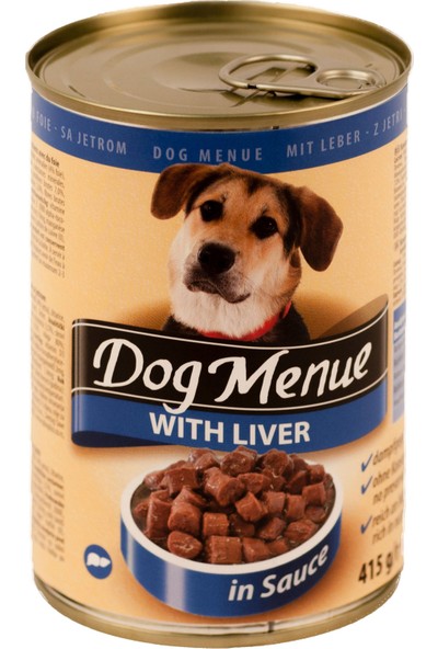 Dog menue Ciğerli Köpek Konservesi 415 Gr (20 Adet)