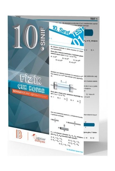Benim Hocam Yayınları 10. Sınıf Fizik Çek Kopar Yaprak Test