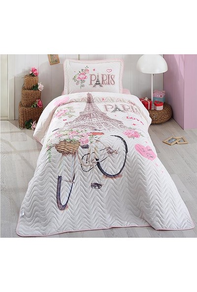 Clasy Paris Love Yatak Örtüsü Tek Kişilik Pembe Clasy Paris Love Yatak Örtüsü Tek Kişilik Pembe