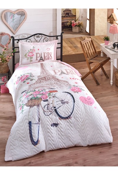 Clasy Paris Love Kapitoneli Hermevsim Set Tek Kişilik Pembe Clasy Paris Love Kapitoneli Hermevsim Set Tek Kişilik Pembe