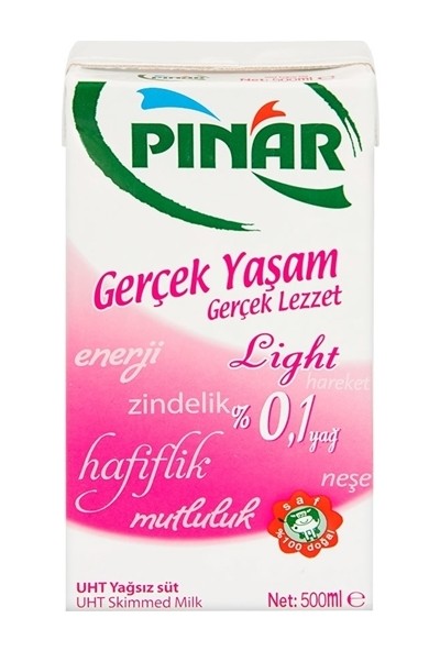 Pınar Extra Light Süt 500 ml 12’li Paket