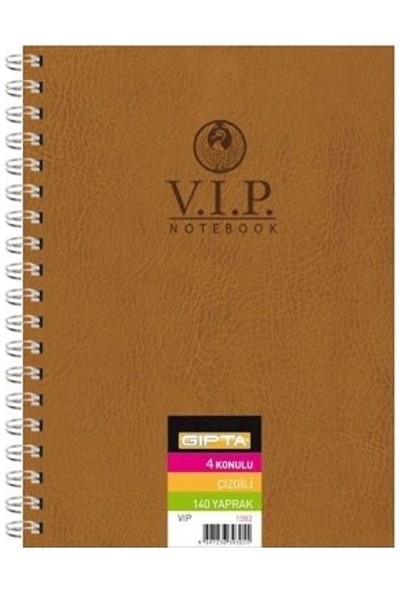 Gıpta Vip Defter Çizgili Spiralli Deri Kapak 140 Yaprak Gıpta Vip Defter Çizgili Spiralli Deri Kapak 140 Yaprak