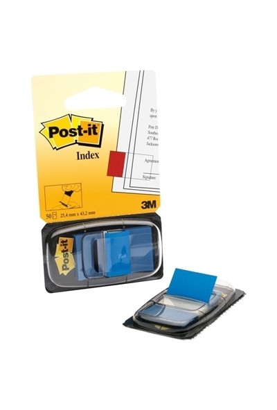 3M Post-it Index 680-2 25.4 mm x 43.2 mm Mavi 50 Yaprak 3M Post-it Index 680-2 25.4 mm x 43.2 mm Mavi 50 Yaprak