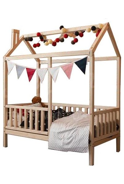 Köşk Mobilya Montessori Yatak Çatılı Model 90x190 Köşk Mobilya Montessori Yatak Çatılı Model 90x190