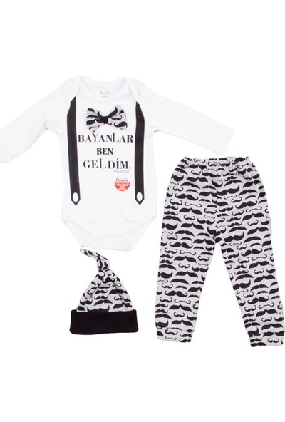 Miniworld Bıyıklı 3'lü Bodyli Takım Miniworld Bıyıklı 3'lü Bodyli Takım