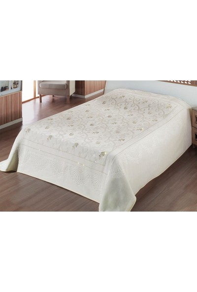 Merinos Pırıltı Çift Kişilik Embos Vizon Battaniye Kemik Gold Merinos Pırıltı Çift Kişilik Embos Vizon Battaniye Kemik Gold