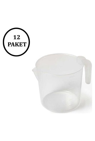 Zambak Şeffaf Maşrapa 12 Paket Paket 12' li