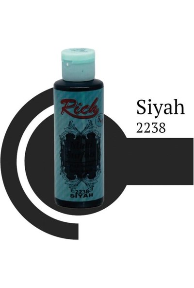 Rich Multi Surface 2238 SİYAH Akrilik Boya 130cc