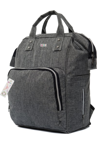 Bebex Bag-Z Organizatör Anne Bebek Bakım Sırt Çantası Açık Gri