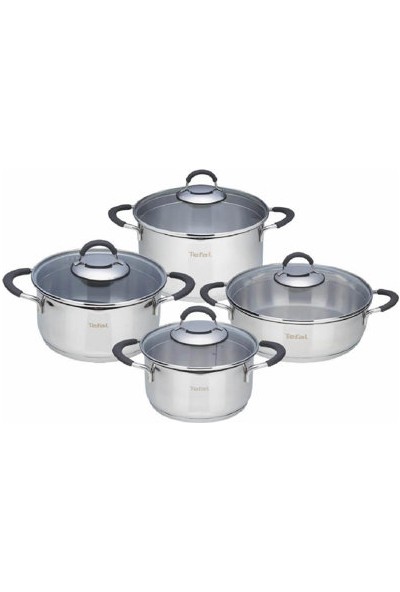 Tefal B909S474 Icone 8 Parça Çelik Tencere Seti Gri - 2100106824