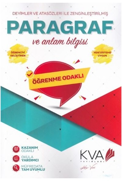 Koray Varol Akademi KVA Paragraf ve Anlam Bilgisi Koray Varol Akademi KVA Paragraf ve Anlam Bilgisi
