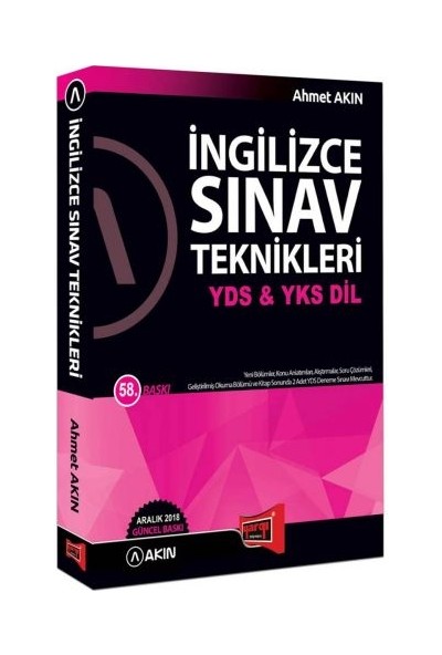 Akın Dil & Yargı Yayınevi YDS & YKS DİL İngilizce Sınav Teknikleri