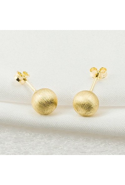 Bilezikci Kumlu 14 Ayar Altın Top Küpe