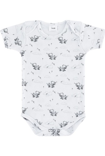 Uygun Bebe Winnie Pooh Desenli Kısa Kollu Bebek Body