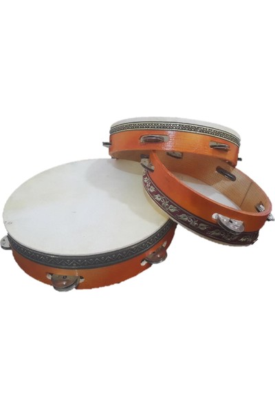 Balonpark 1 Adet Deri Zilli Def Küçük Boy Kına Gecesi İçin Tef 22Cm