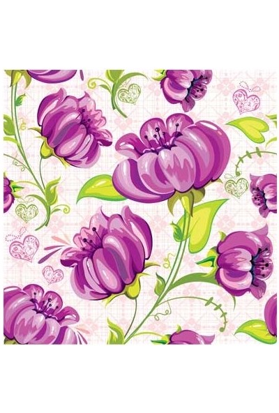 Artikel Mor Çiçekleri Bulaşık Makinesi Sticker