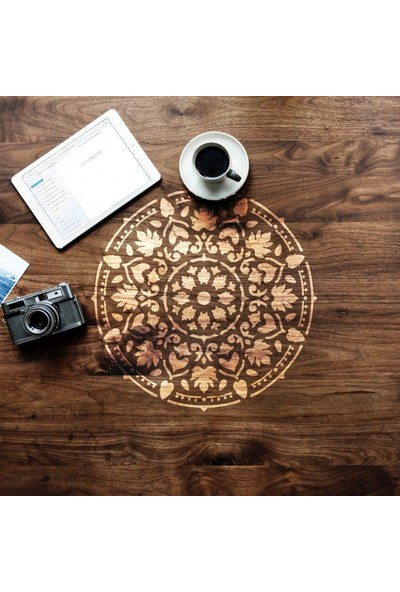 Artikel Mandala Stencil Ve Boyama Şablonu 30 x 30 Cm