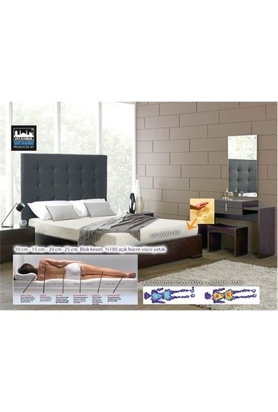 Aircomfort Visco Yatak 25 cm 180x200-2 Adet Visco Air Neck Yastık Hediye