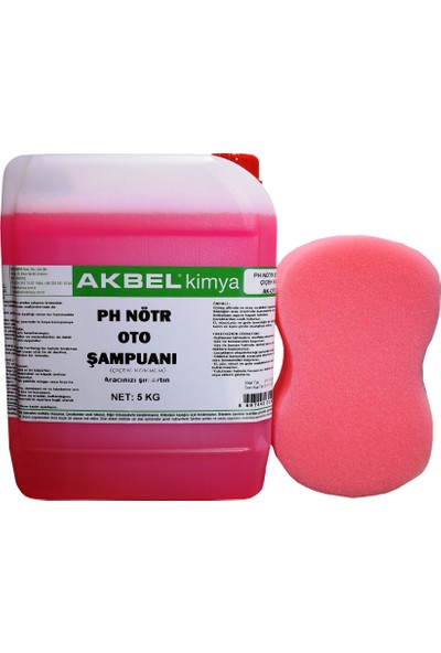 Akbel Ph Nötr Oto Şampuanı 5 Kg (Çiçek Kokulu)+Yıkama Süngeri Akbel Ph Nötr Oto Şampuanı 5 Kg (Çiçek Kokulu)+Yıkama Süngeri