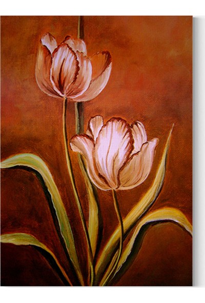 Desenlio Çiçekli Yağlı Boya Görünümlü Kanvas Tablo Desenlio Çiçekli Yağlı Boya Görünümlü Kanvas Tablo