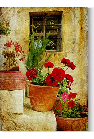 Desenlio Çiçekli Yağlı Boya Görünümlü Kanvas Tablo Desenlio Çiçekli Yağlı Boya Görünümlü Kanvas Tablo