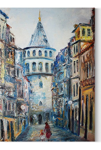 Desenlio Galata Yağlı Boya Görünümlü Kanvas Tablo Desenlio Galata Yağlı Boya Görünümlü Kanvas Tablo